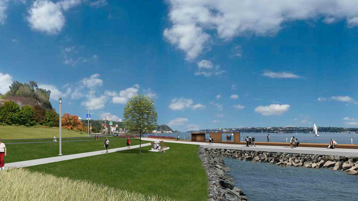 Une plage urbaine pour la promenade Samuel-De Champlain | Radio-Canada