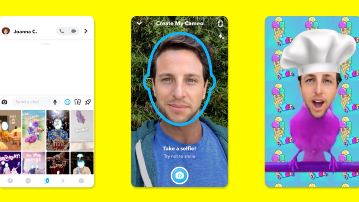 Snapchat Caméos : votre visage en vedette dans des vidéos humoristiques ...