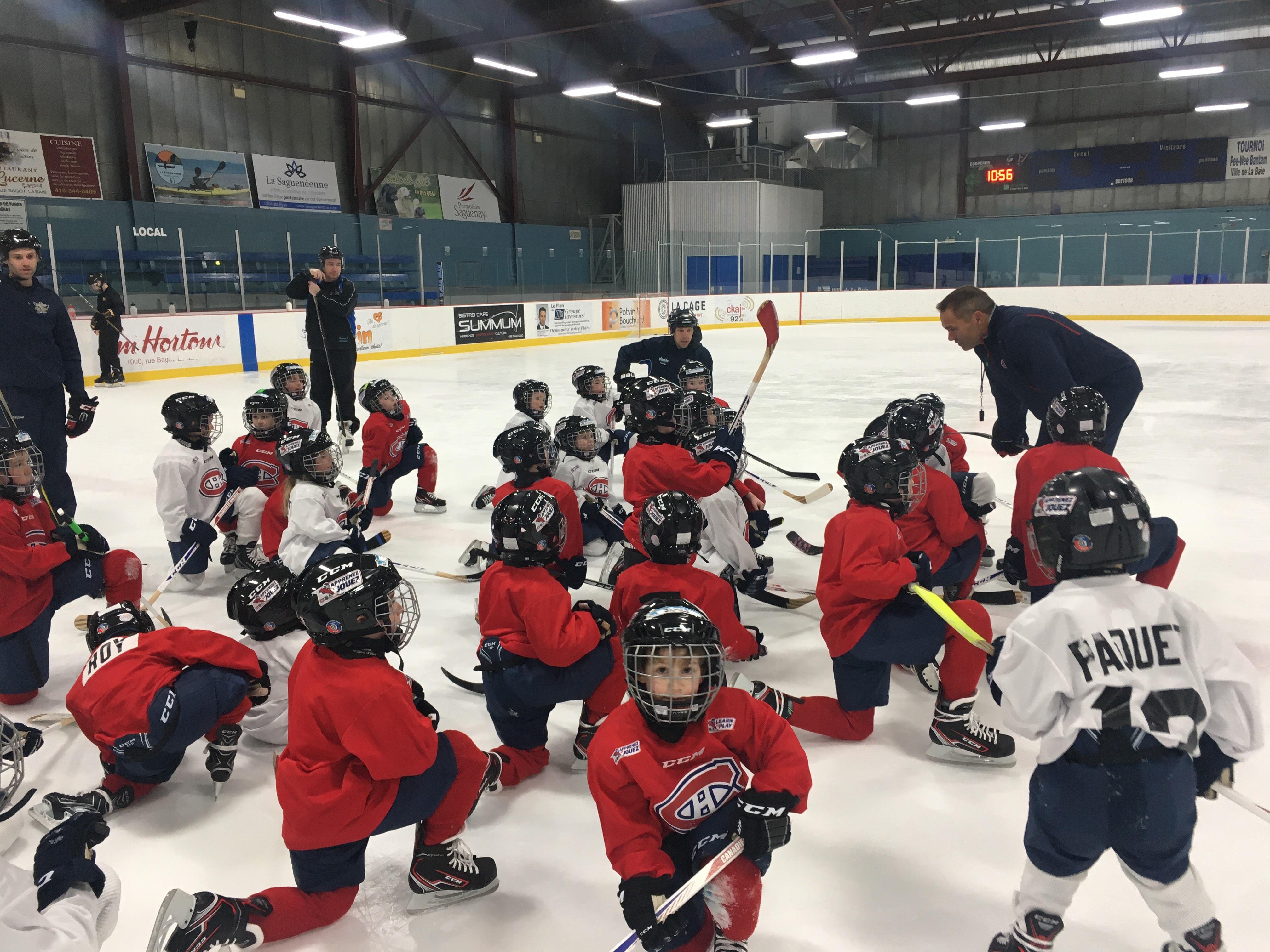 Des joueurs du Canadien de Montréal initient des jeunes de la région au ...