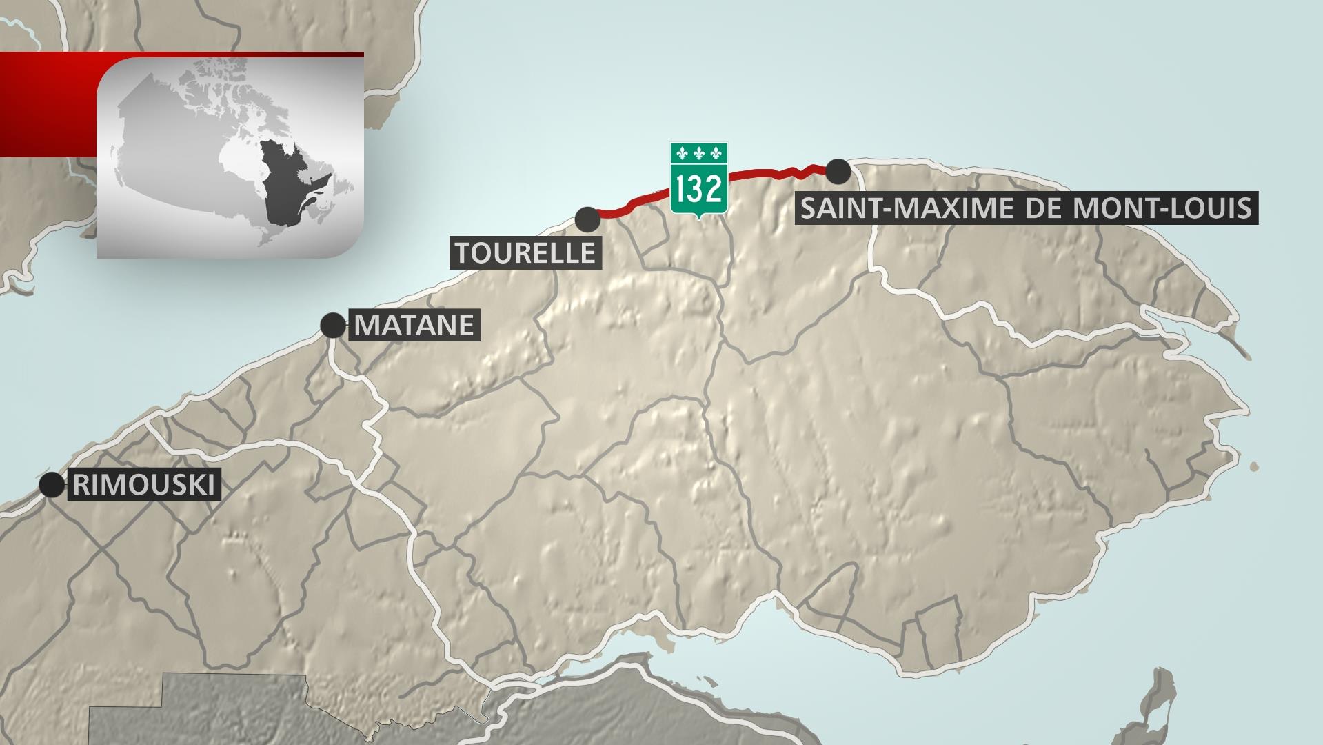 La route 132 est rouverte entre Tourelle et Grande-Vallée | Radio-Canada.ca