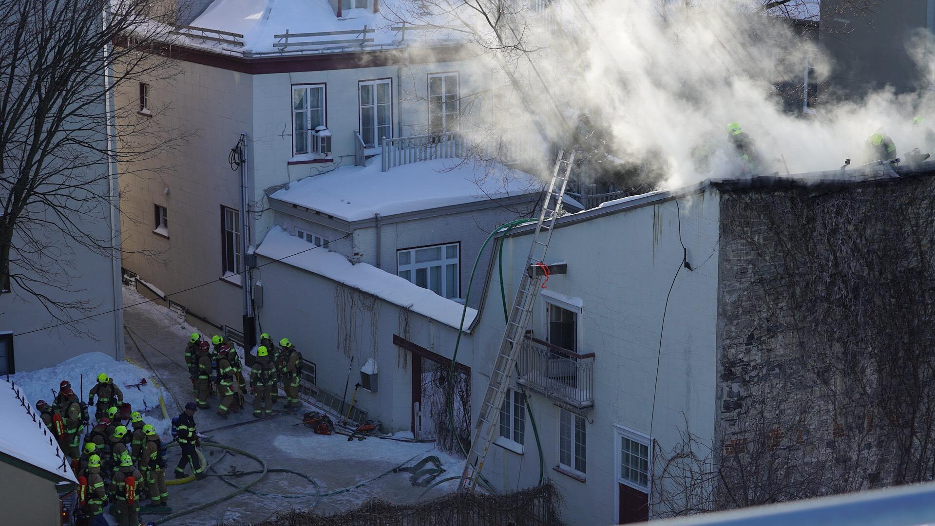 Incendie dans le Vieux-Québec | Radio-Canada.ca