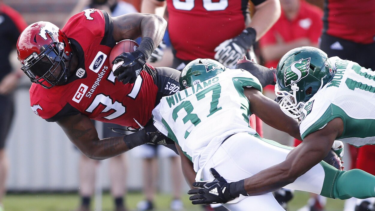 Jerome Messam coule les Roughriders | Radio-Canada