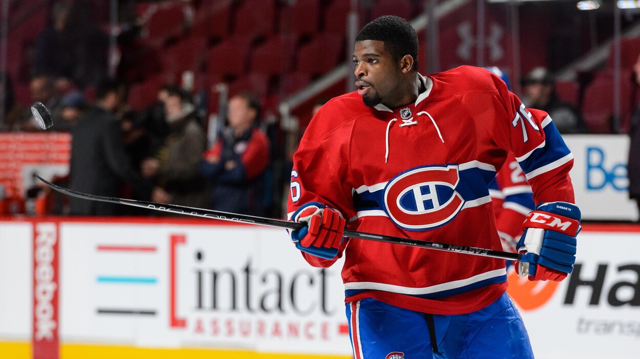 P.K. Subban à l’extérieur de la parade, sans jamais la regarder passer ...