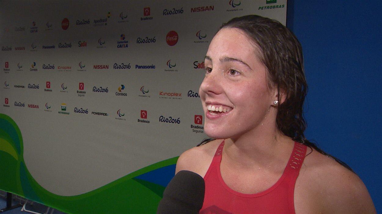 Aurélie Rivard revient sur son 100 m libre en or | Radio-Canada